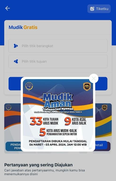 Mau Daftar Mudik Gratis, Buruan Unduh Aplikasi 'MitraDarat'